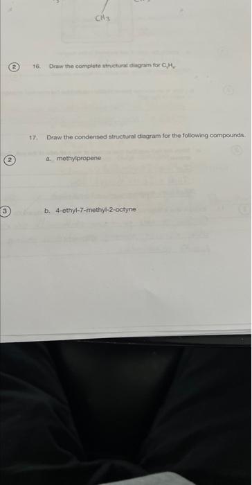 Solved 16. Drave the cornpiete strieturat de ingam for O.h. | Chegg.com
