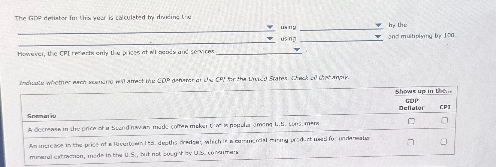 Solved The GDP deflator for this year is calculated by | Chegg.com