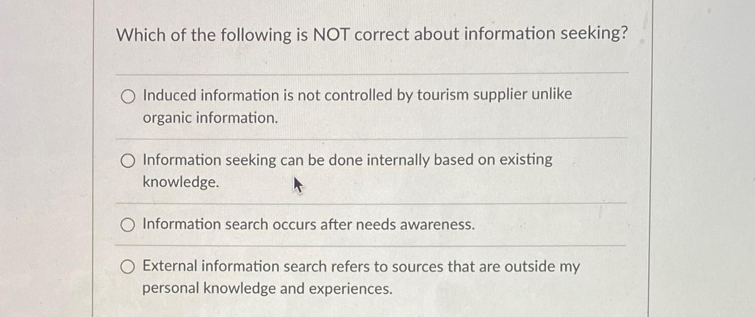Solved Which of the following is NOT correct about | Chegg.com