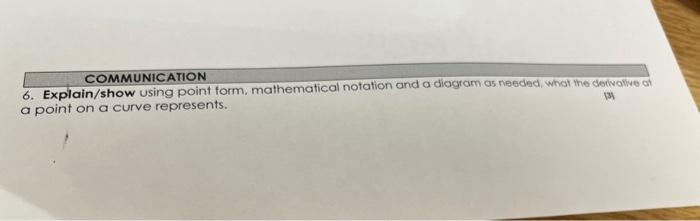 Solved COMMUNICATION 6. Explain/show using point form, | Chegg.com