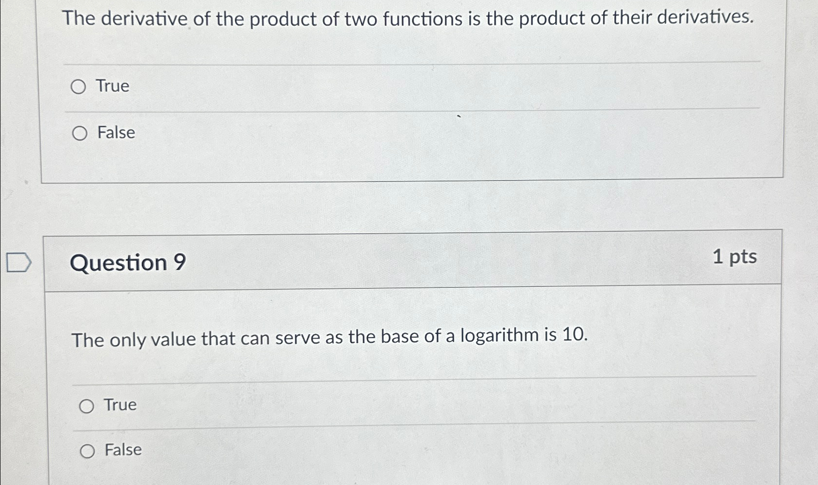 Solved The derivative of the product of two functions is the | Chegg.com
