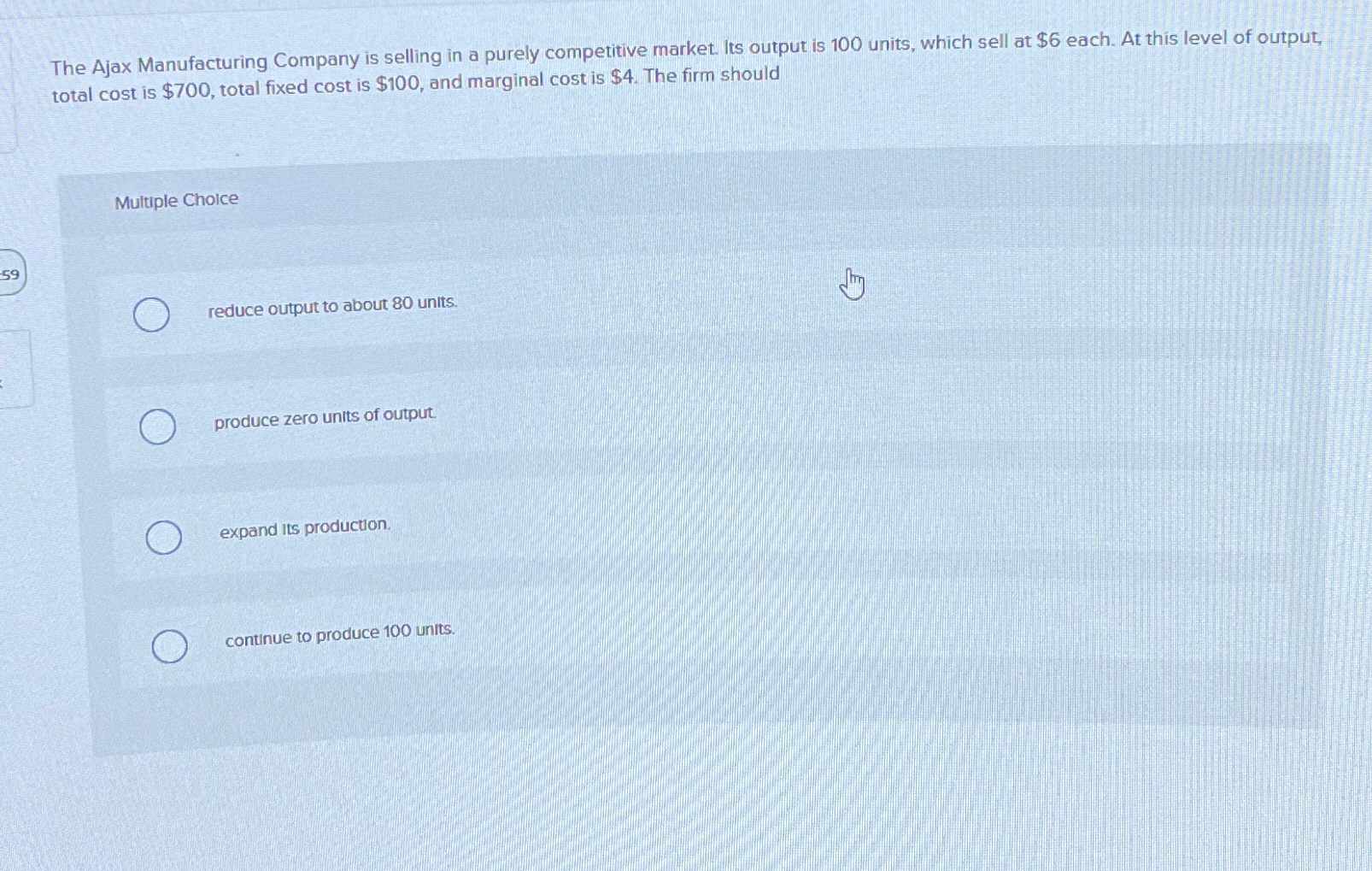 Solved The Ajax Manufacturing Company is selling in a purely | Chegg.com