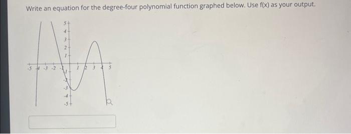 Solved Write an equation for the degree-four polynomial | Chegg.com