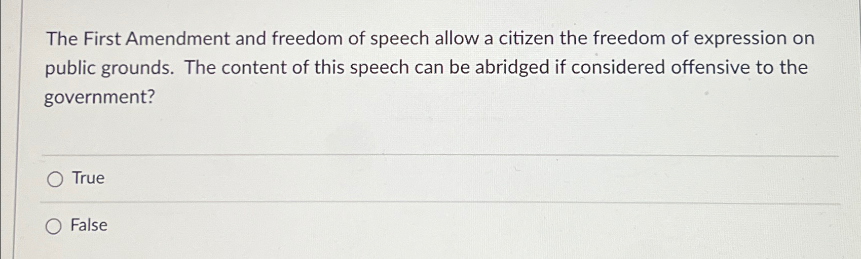 Solved The First Amendment and freedom of speech allow a | Chegg.com