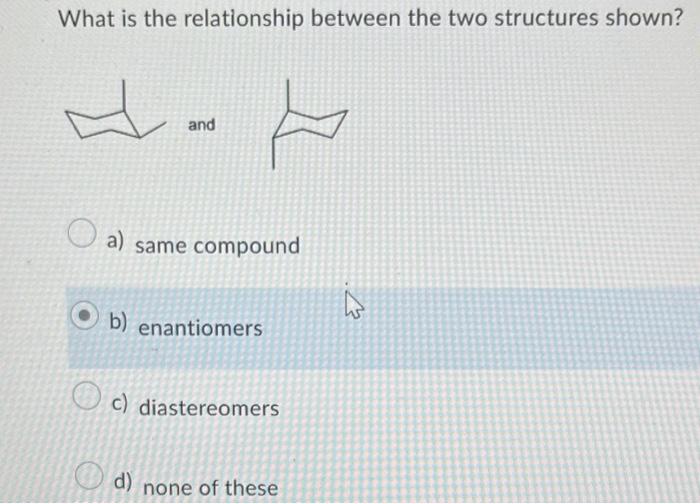Solved What is the relationship between the two structures | Chegg.com
