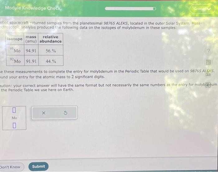 Solved Module Knowledge Check obot spacecraft returned | Chegg.com