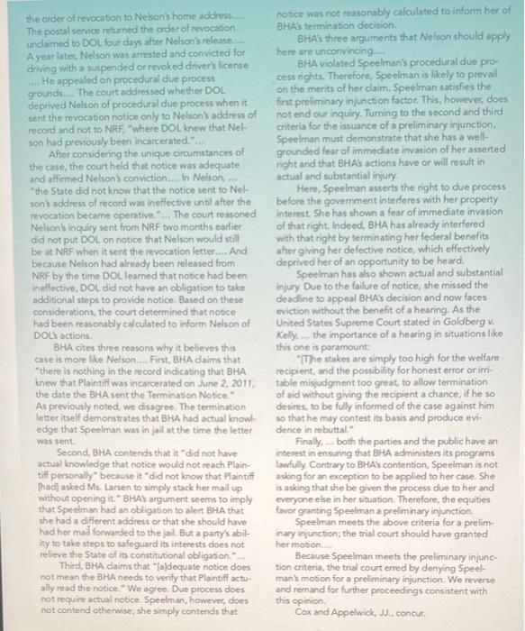 the order of revocation to Nekon's home address... | Chegg.com