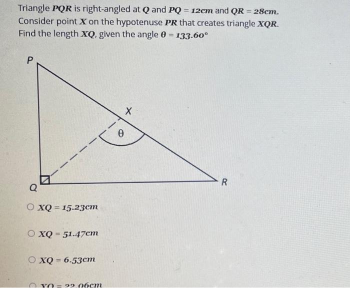 Solved Triangle PQR is right-angled at Q and PQ=12 cm and | Chegg.com