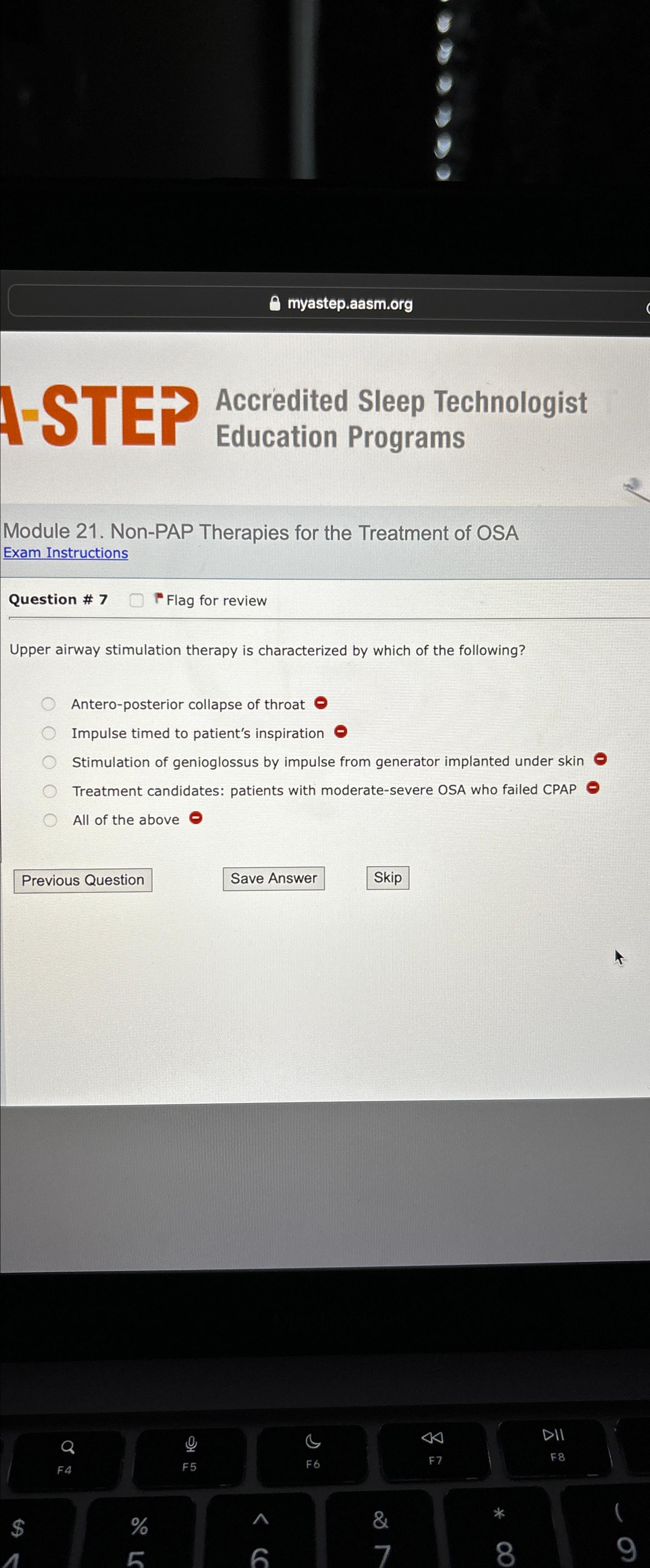 Solved myastep.aasm.orgAccredited Sleep Technologist | Chegg.com