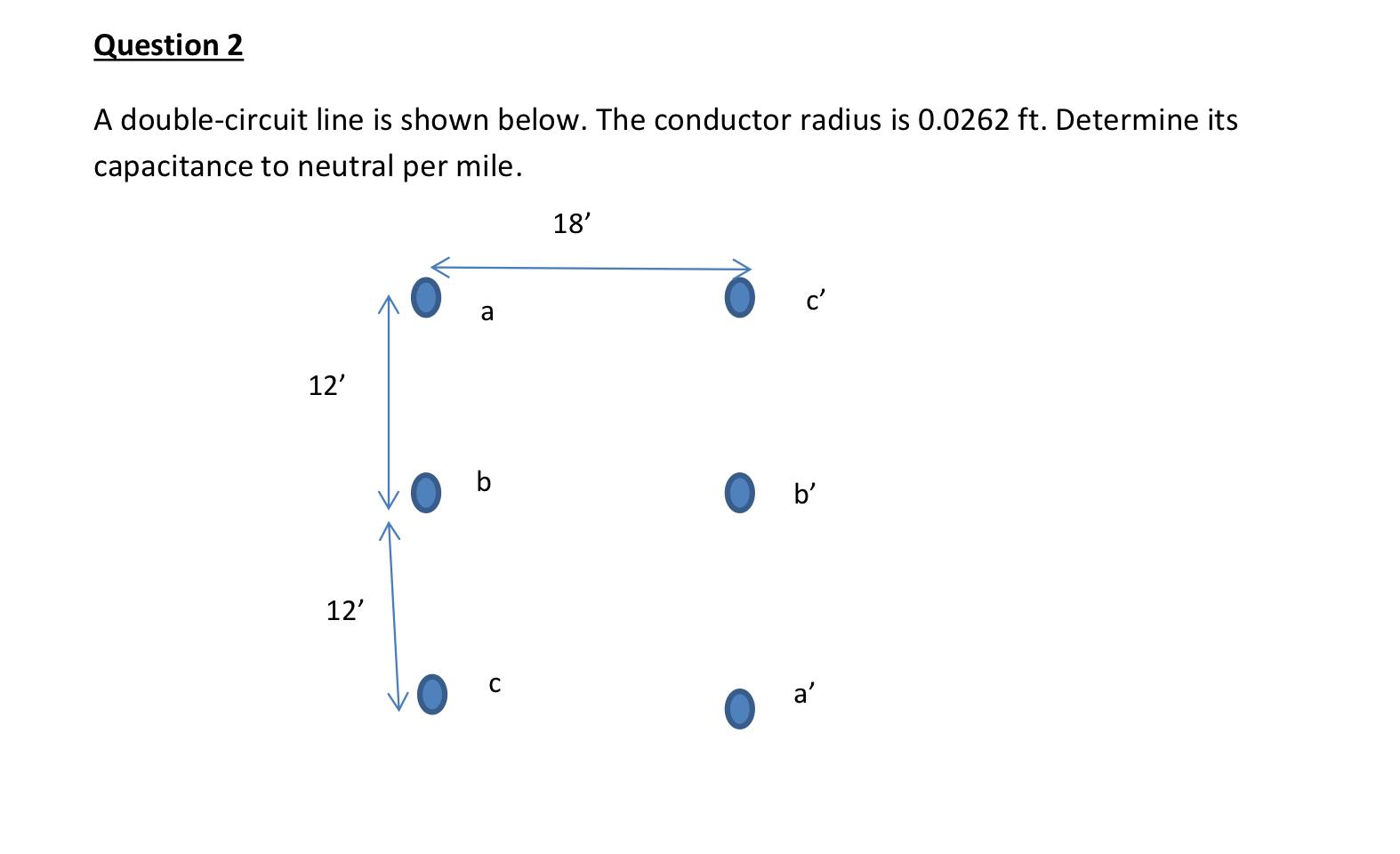 Question 2A double-circuit line is shown below. The | Chegg.com
