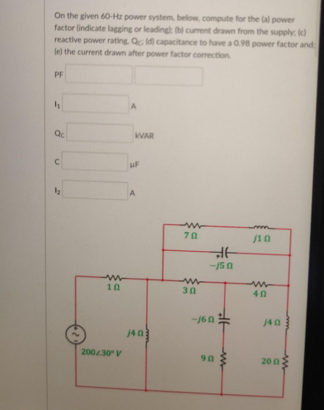 Solved On the given 60-Hz power system, below.compute for | Chegg.com