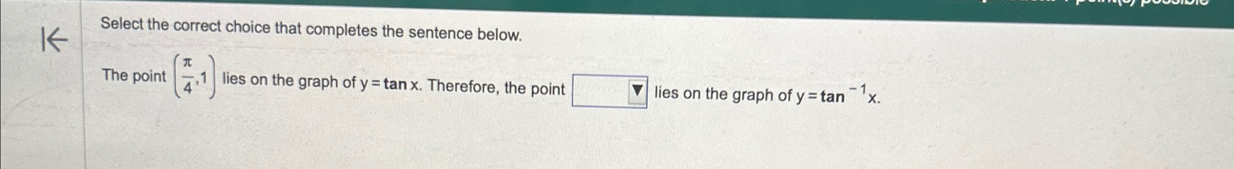 Solved Select the correct choice that completes the sentence | Chegg.com