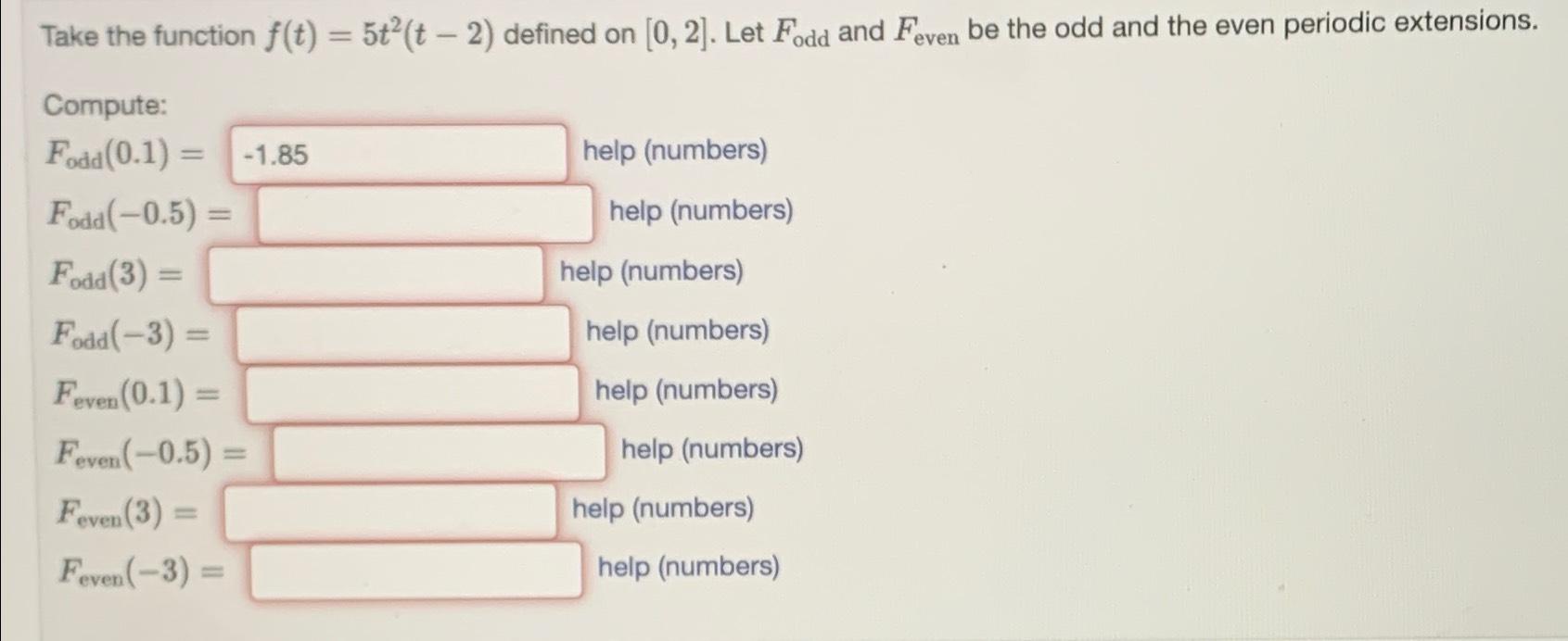 Solved Take the function f(t)=5t2(t-2) ﻿defined on 0,2. ﻿Let | Chegg.com