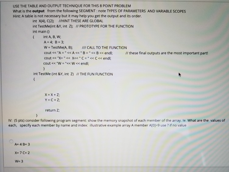 Solved USE THE TABLE AND OUTPUT TECHNIQUE FOR THIS 8 POINT | Chegg.com