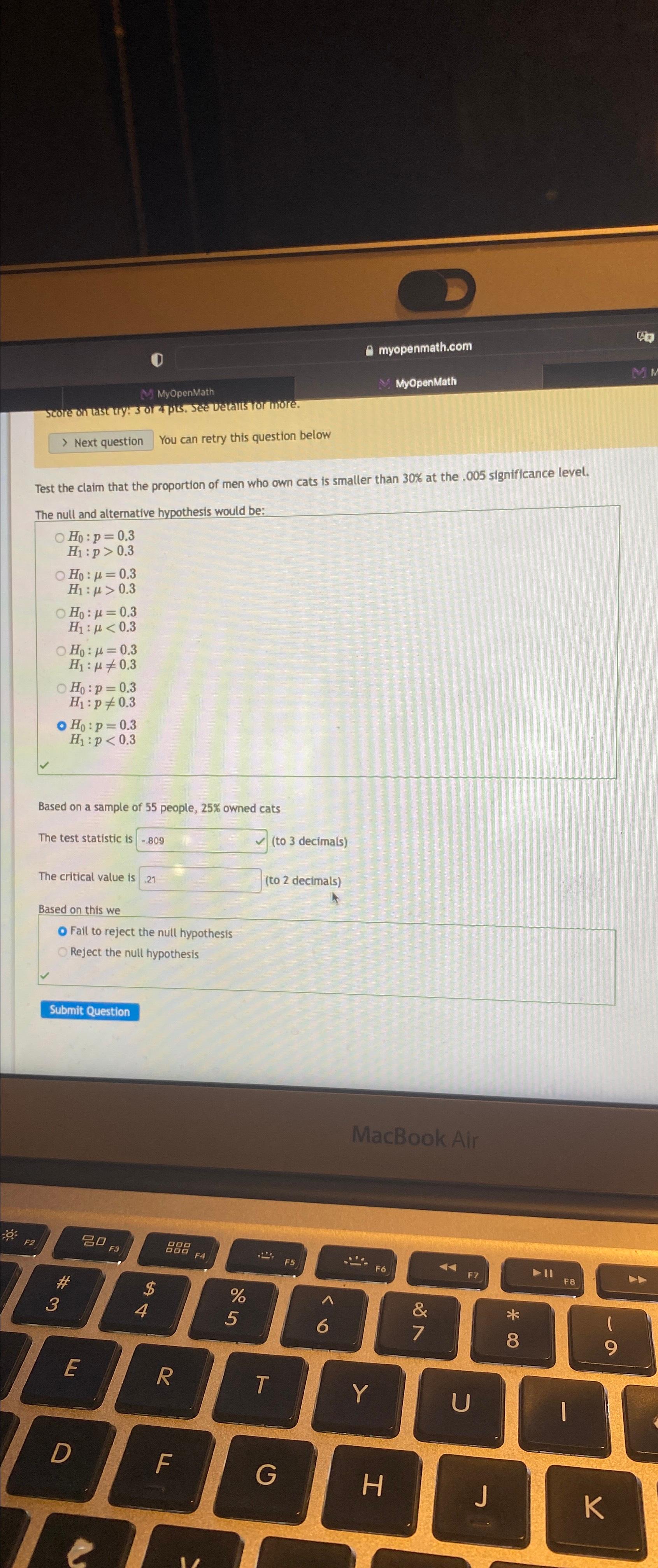 Solved I need help figuring out the critical value :( | Chegg.com