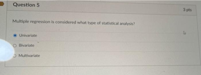 Solved Multiple regression is considered what type of | Chegg.com