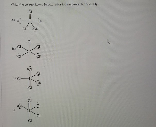 Solved Which of the following is the correct Lewis Structure | Chegg.com