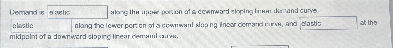 Solved Demand is along the upper portion of a downward | Chegg.com