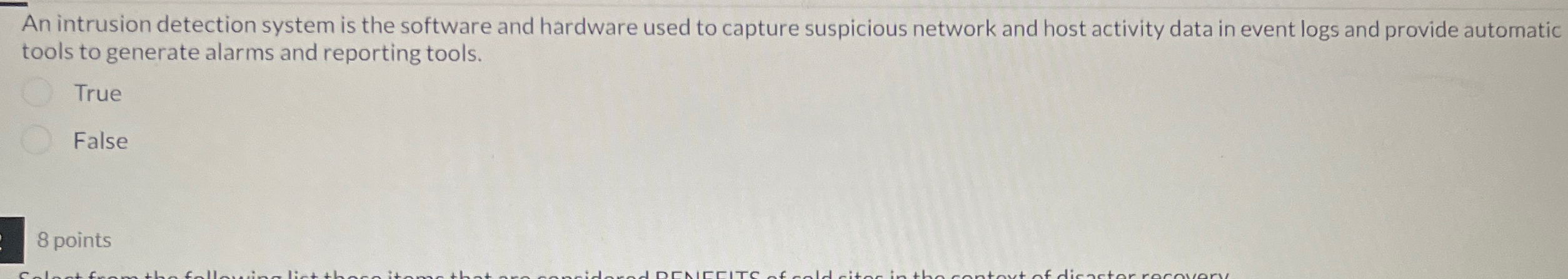 Solved An intrusion detection system is the software and | Chegg.com