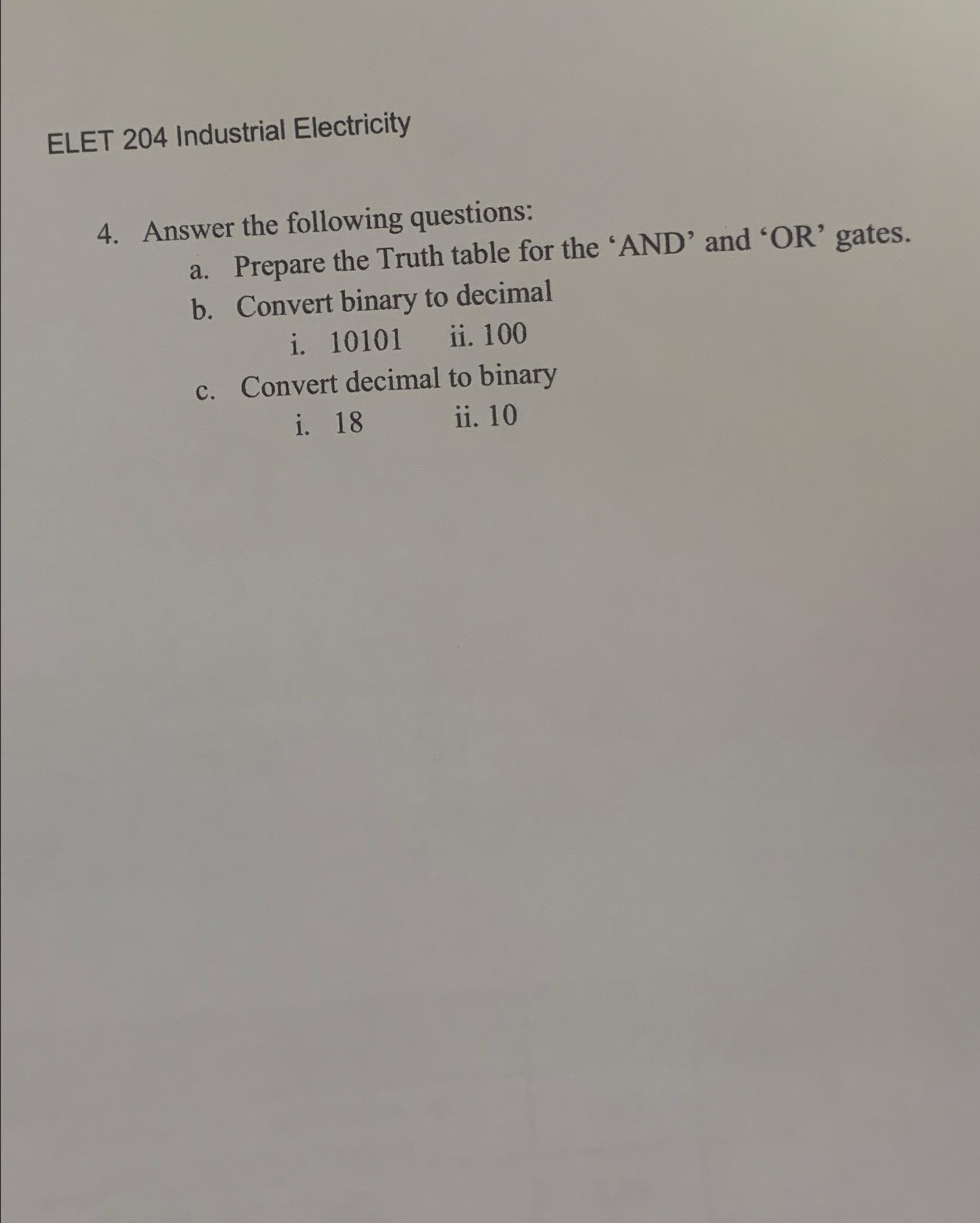 Solved ELET 204 Industrial Electricity4. Answer the | Chegg.com Solved ELET 204 Industrial Electricity4. Answer the | Chegg.com