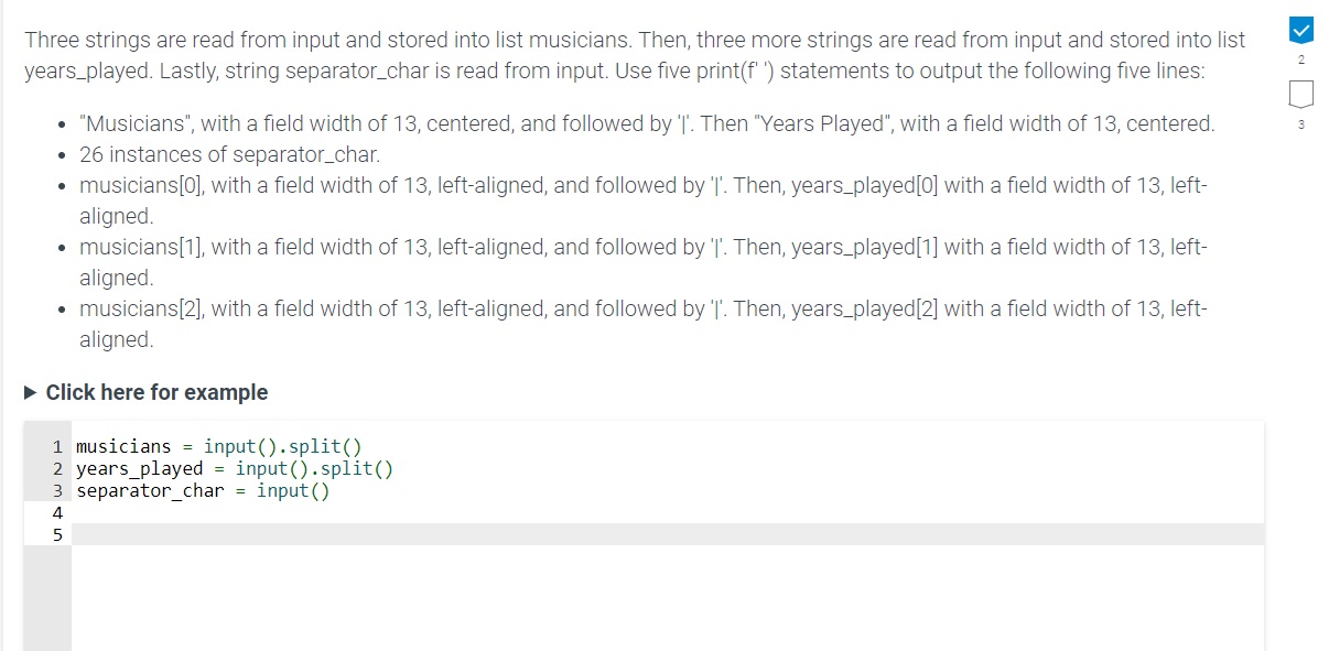 Three strings are read from input and stored into | Chegg.com