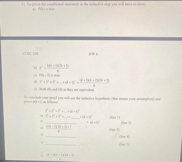 Solved 11. To prove the conditional statement in the | Chegg.com
