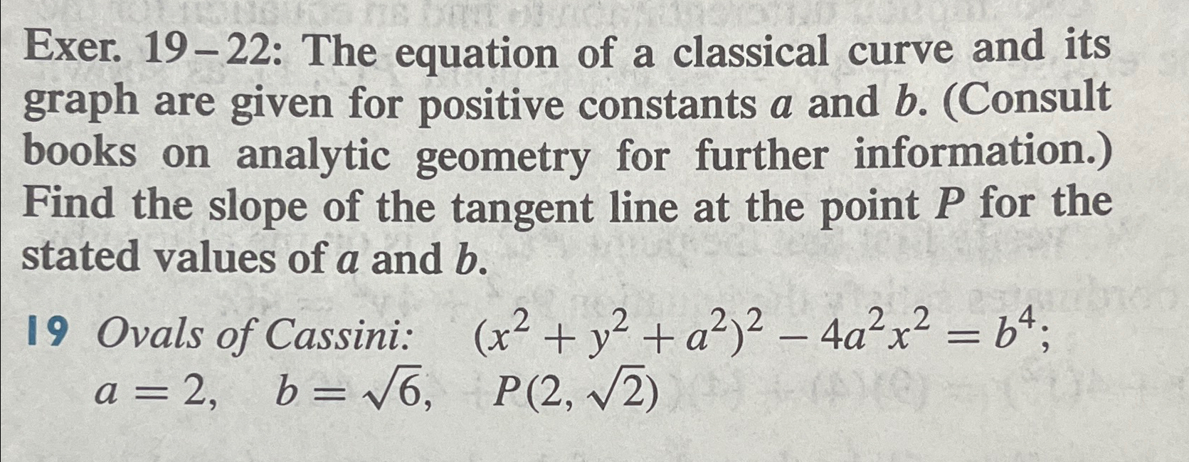 Solved Exer. 19-22: The equation of a classical curve and | Chegg.com