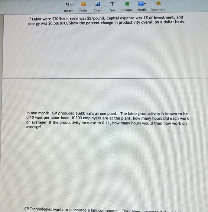 Solved al T ¶v Insert Table Chart Text Shape Media Comment | Chegg.com