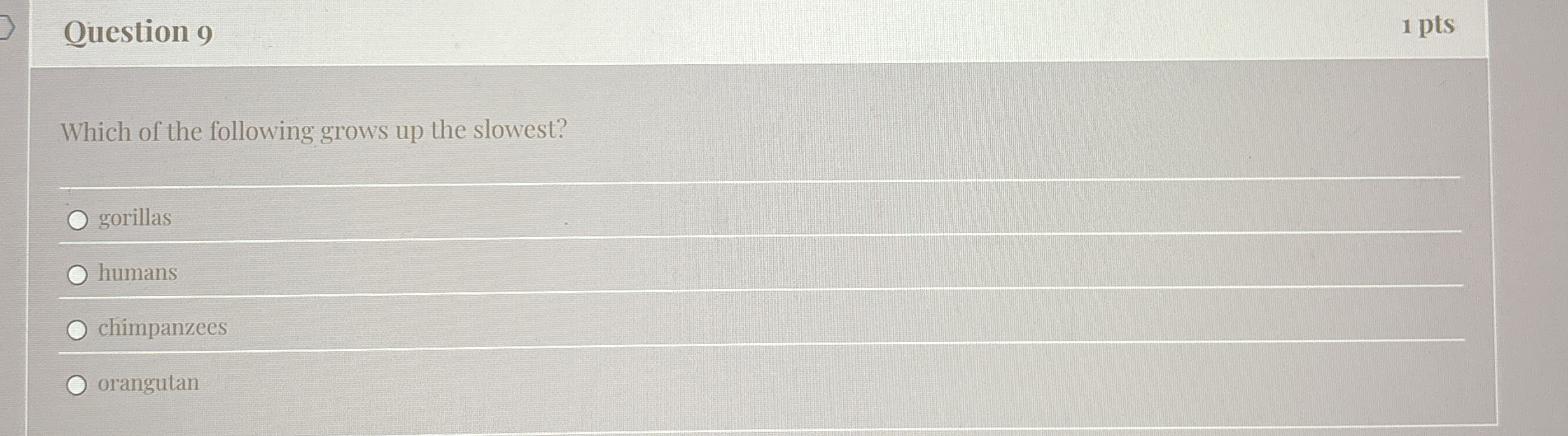 Solved Question 91 ﻿ptsWhich of the following grows up the | Chegg.com