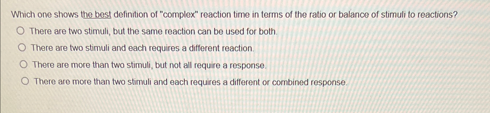 Solved Which one shows the best definition of "complex" | Chegg.com