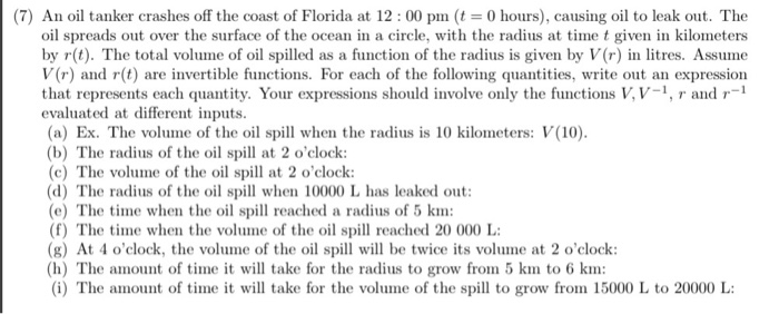 Solved (2) Au oil tanker crashes off the coast of Florida at | Chegg.com