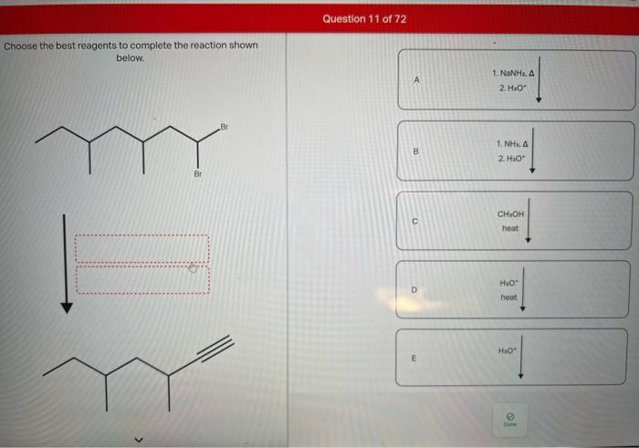 Solved Choose the best reagents to complete the reaction | Chegg.com