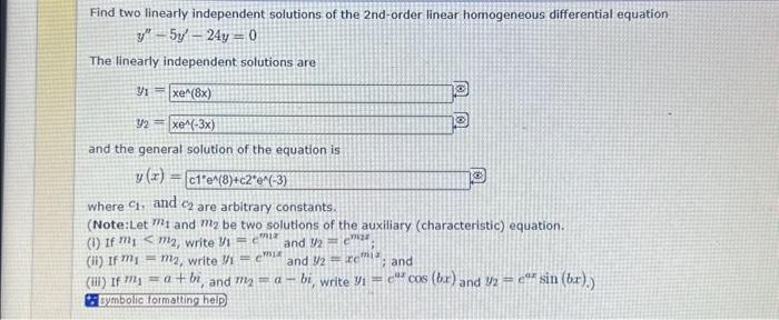 Solved Find two linearly independent solutions of the 2 | Chegg.com
