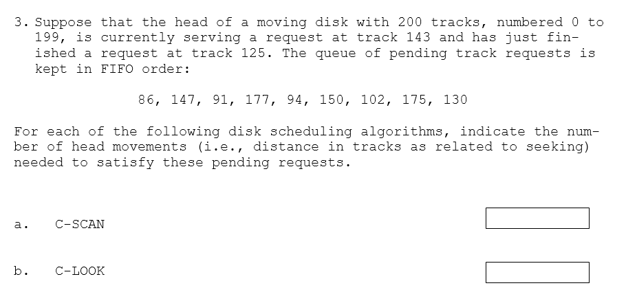 Solved Suppose that the head of a moving disk with 200 | Chegg.com