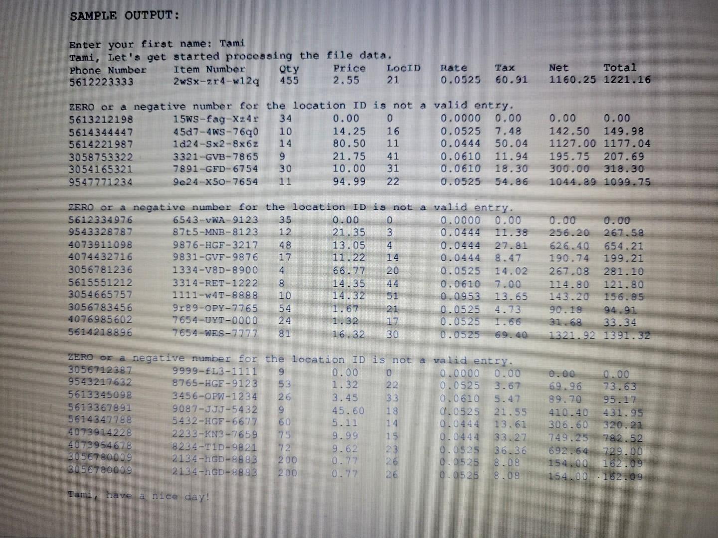 Solved COP 3014 - program 4-order calculator with a file | Chegg.com
