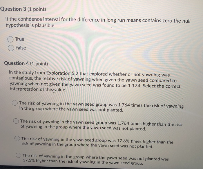 Solved Question 1 (1 point) When comparing two categorical | Chegg.com