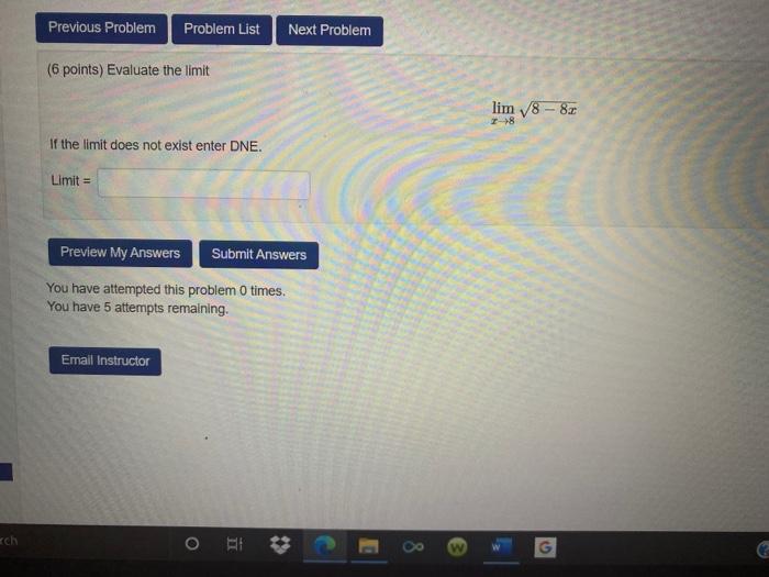 Solved Previous Problem Problem List Next Problem lems (6 | Chegg.com