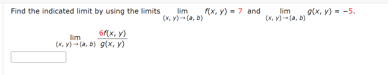 Solved Find the indicated limit by using the limits | Chegg.com