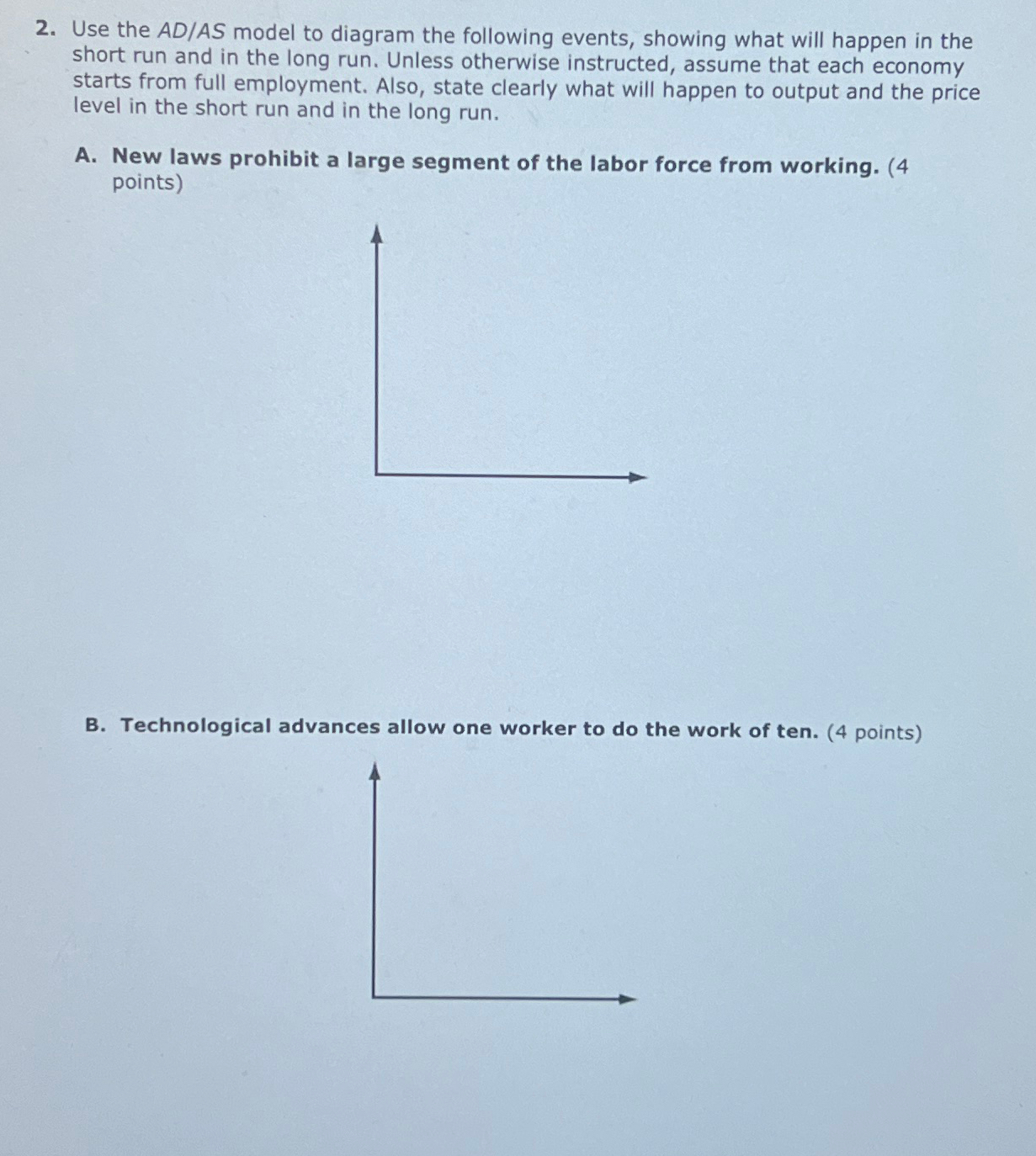Solved Use the ADAS ﻿model to diagram the following events, | Chegg.com
