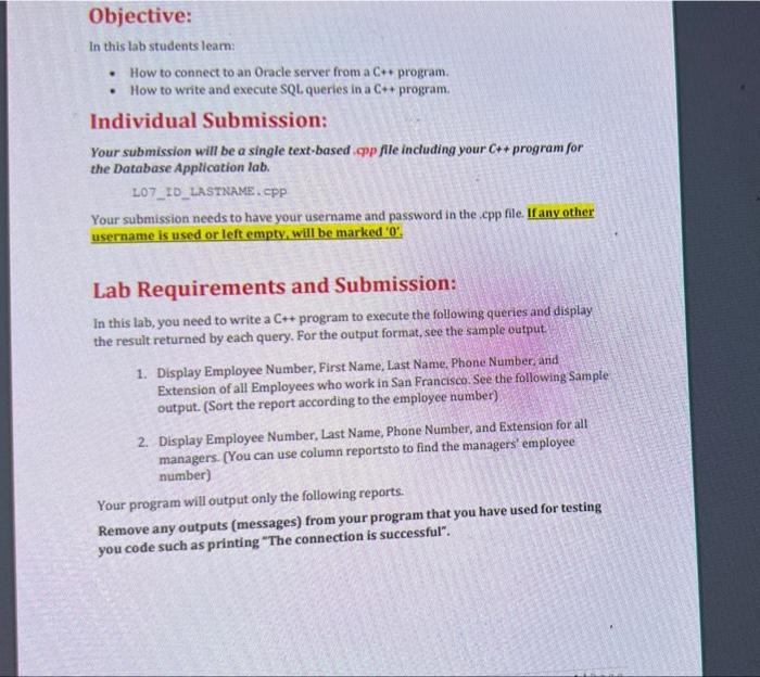 Solved Objective: In this lab students leam: - How to | Chegg.com