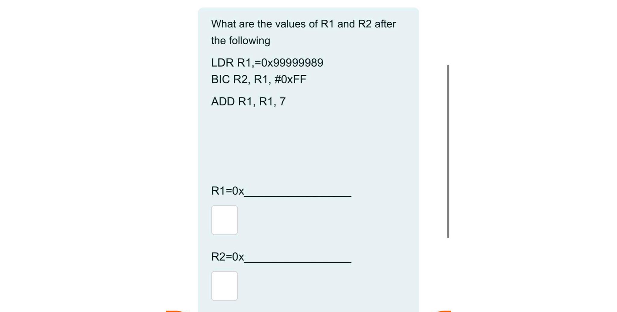 Solved What are the values of R1 ﻿and R2 ﻿after the | Chegg.com