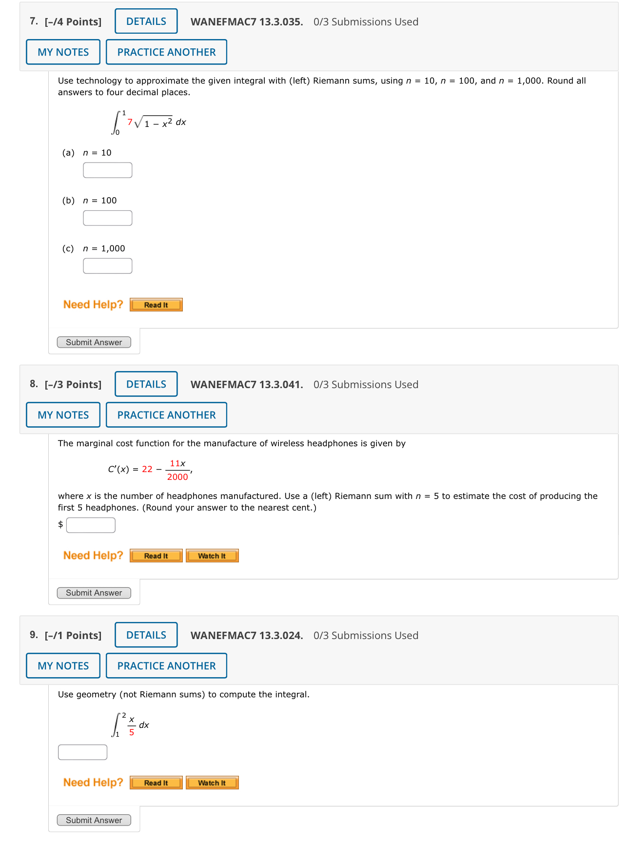 Solved [-/4 ﻿Points]WANEFMAC7 13.3.035. 0/3 ﻿Submissions | Chegg.com