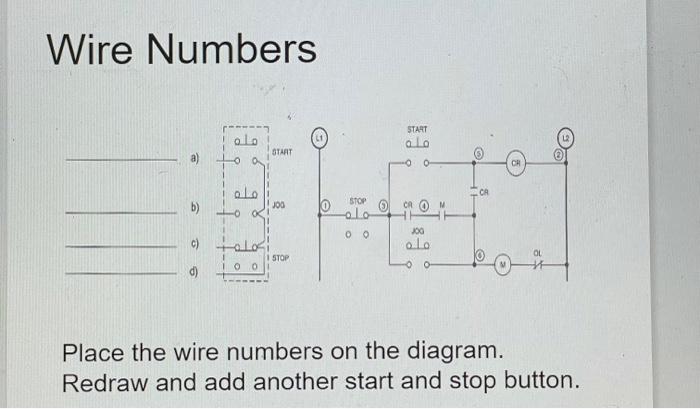 Wire Numbers Place the wire numbers on the diagram. | Chegg.com