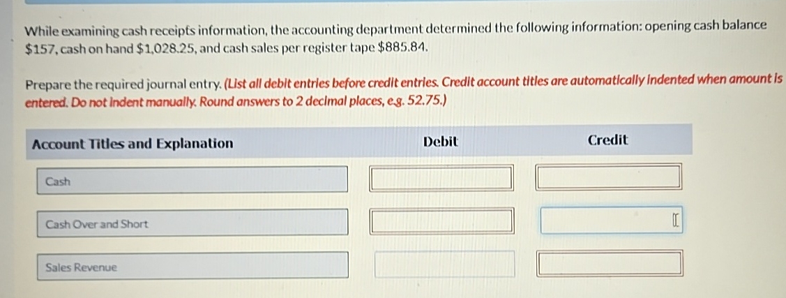 Solved While examining cash receipts information, the | Chegg.com