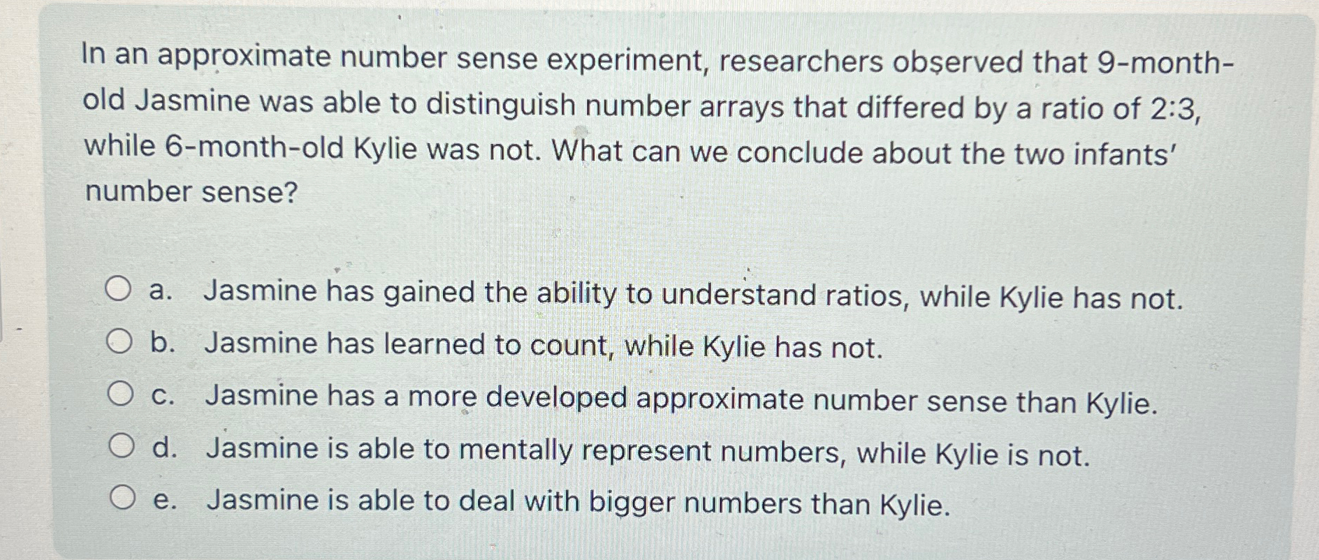 Solved In an approximate number sense experiment, | Chegg.com