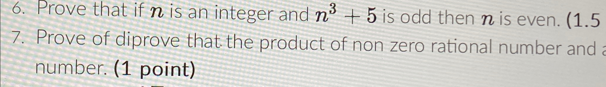 Prove that if n ﻿is an integer and n3+5 ﻿is odd then | Chegg.com