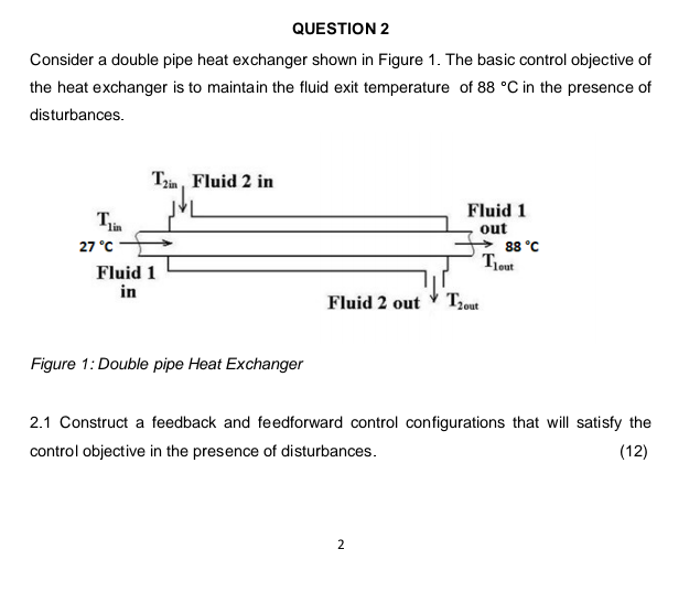Consider a double pipe heat exchanger shown in Figure | Chegg.com