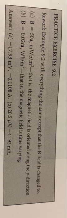 Solved PRACTICE EXERCISE 9.2 Rework Example 9.2 with | Chegg.com