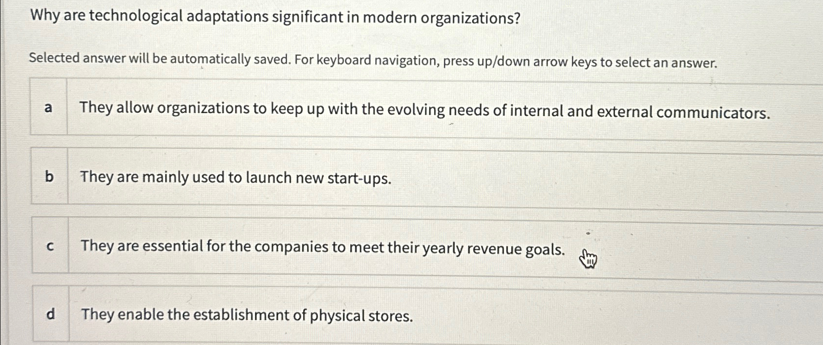 Solved Why are technological adaptations significant in | Chegg.com