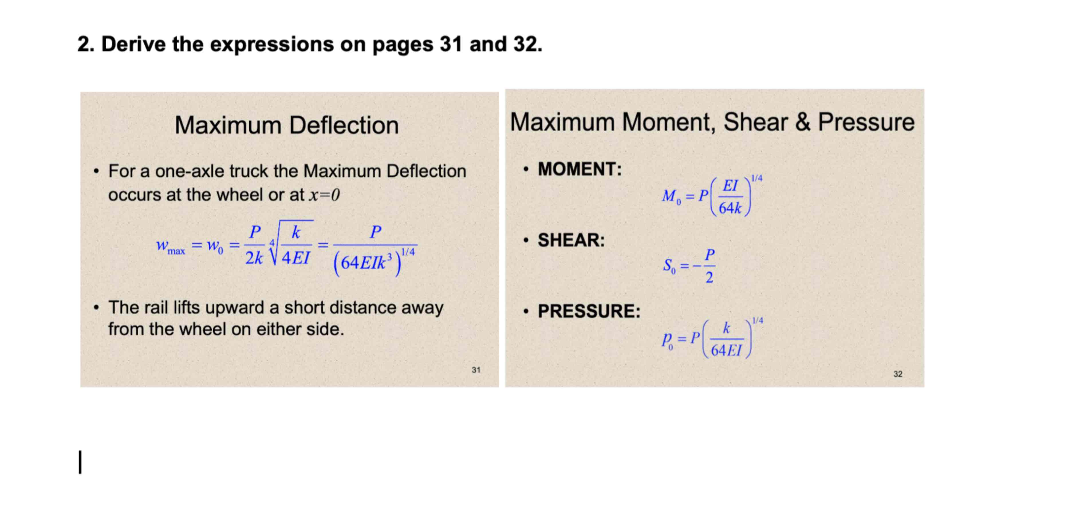 Derive the expressions on pages 31 ﻿and 32.Maximum | Chegg.com